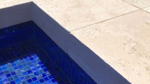 Stella Travertine Coping – Straight Edge - Floors of Stone